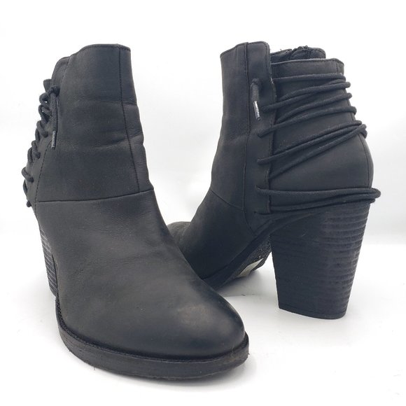 Steve Madden | Shoes | Steve Madden Raglin Ankle Boots 8 Black Leather ...